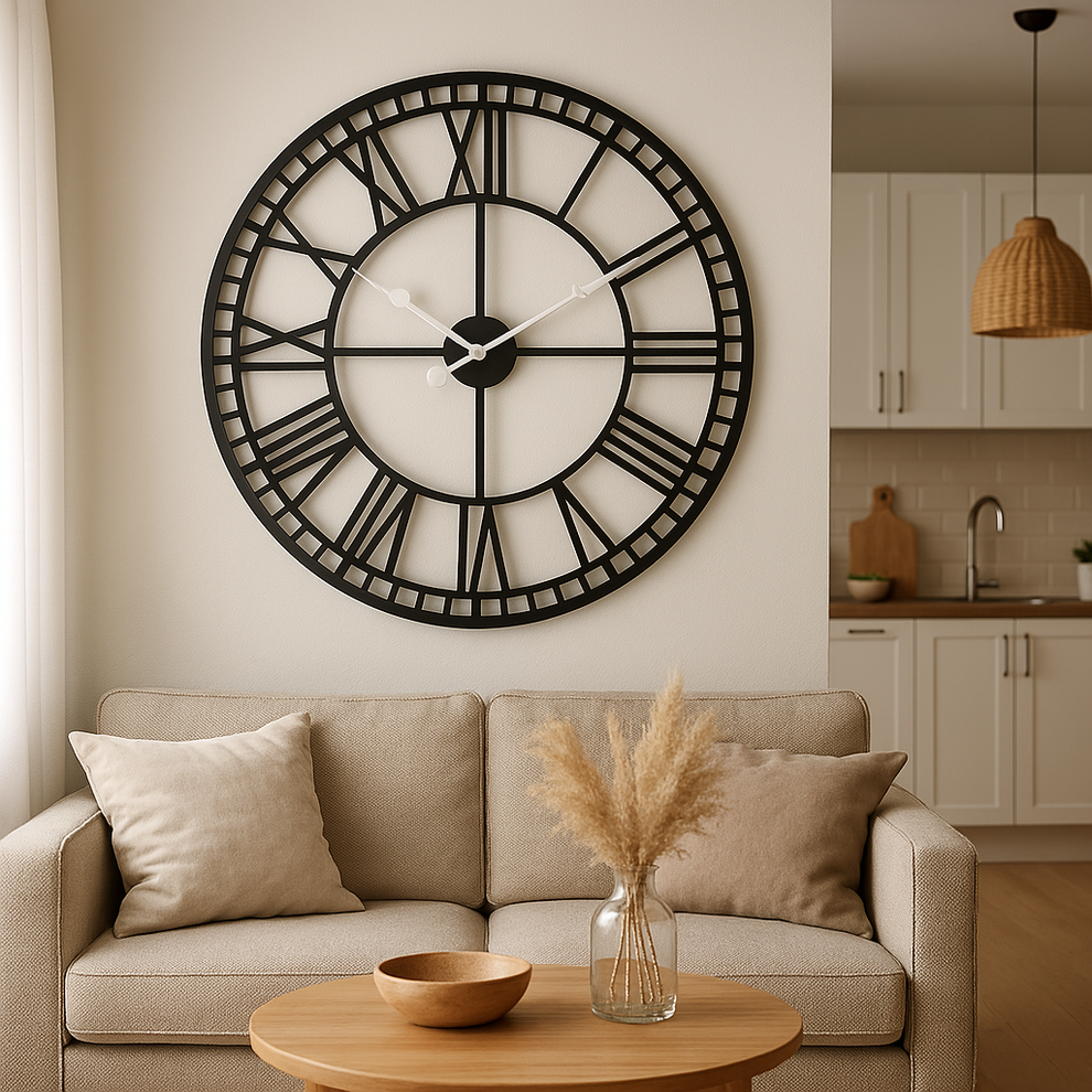 Large Roman Numeral Wall Clock - 60cm | Interior Ave