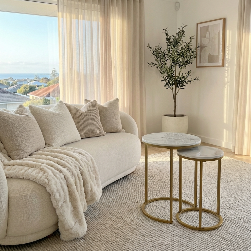 Diva Nested Side Table Set - Gold Designer Side Table | Modern Side ...